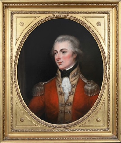 PORTRAIT OF COLONEL GEORGE GUN, HALF-LENGTH, WEARING THE UNIFORM OF THE ...