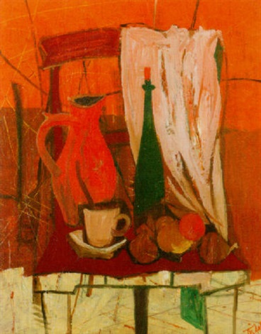 Still life on a chair by Hans Tisdall on artnet