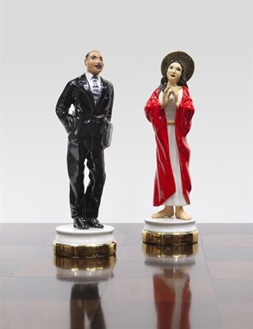 Good vs. Evil Chess Set by Maurizio Cattelan on artnet