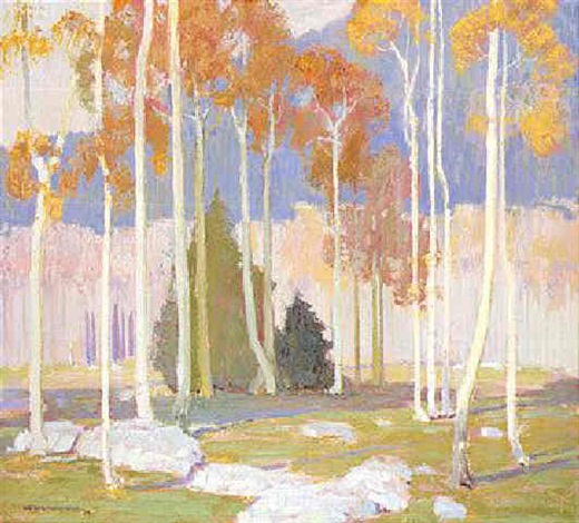 Aspen trees by Victor William Higgins on artnet