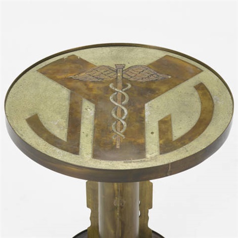 Custom Etruscan Caduceus occasional tables, pair by Philip and Kelvin ...