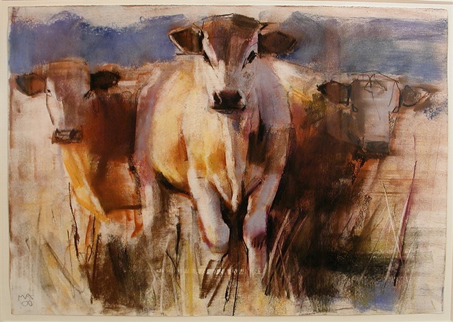 Three calves by Mark Adlington on artnet