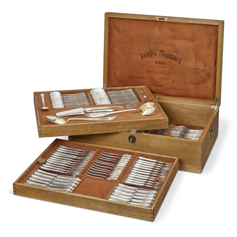 A SILVER FLATWARE SERVICE by Gustav Klingert on artnet