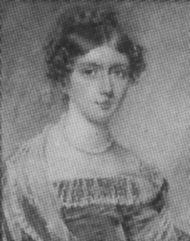 Lady Lechmere, in apricot colored dress with white lace neckline by ...