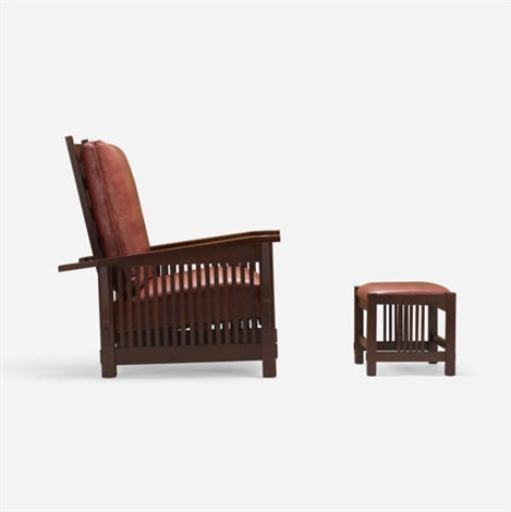 Spindle Morris chair and footstool by Stickley, Audi and Co. on artnet