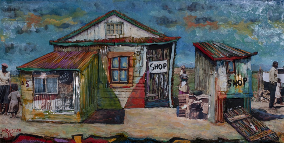 Untitled Shop in Mbekweni by Willie Bester on artnet