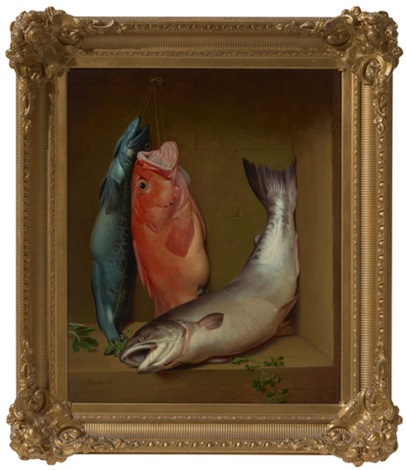 Ling Cod, Red Vermillion and Salmon by Samuel Marsden Brookes on artnet