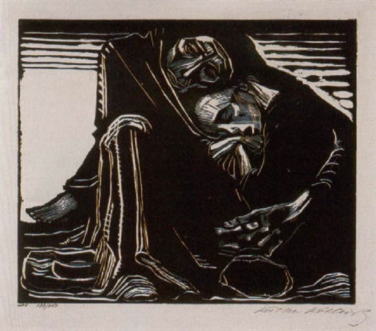 Tod mit Frau im Schoß by Käthe Kollwitz on artnet