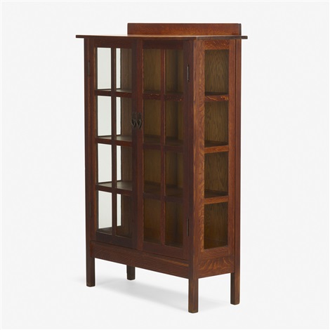 Double-door china cabinet, model 820 variant by Gustav Stickley on artnet