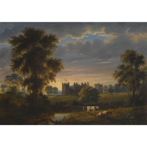 View of Raby Castle, County Durham by Joseph Miller on artnet