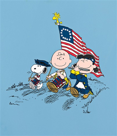 Patriotic Peanuts Gang. Final production publicity art used for a ...