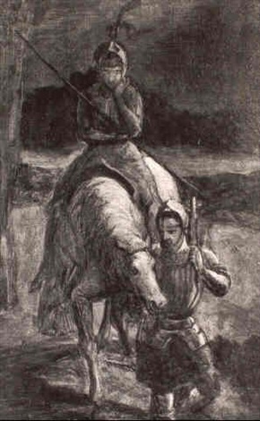 A KNIGHT IN ARMOUR ON HORSEBACK by John Everett Millais on artnet