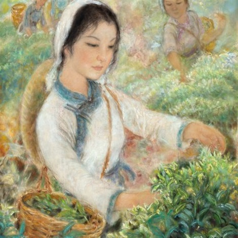La cueillette du thé by Le Thi Luu on artnet