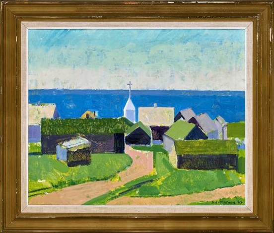 Mykines village, The Faroe Islands by Samuel Joensen-Mikines on artnet