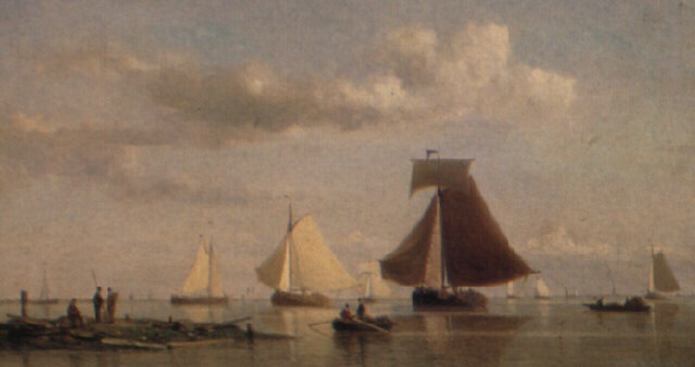 Boats off the Dutch coast by Everhardus Koster on artnet
