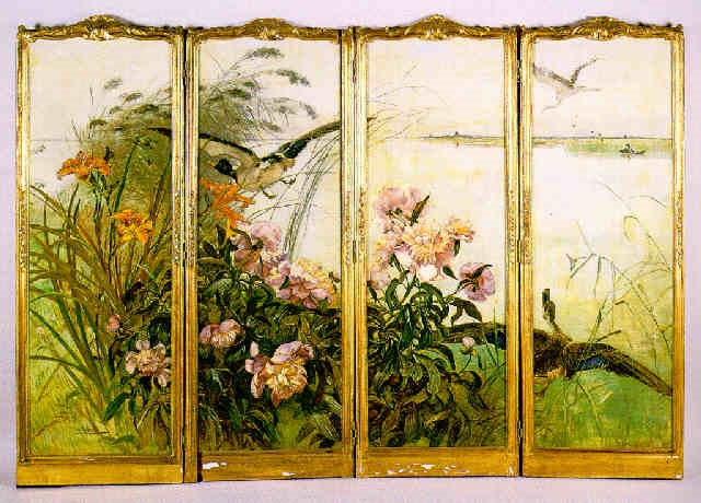 Duck shooting over a river landscape with flowers by Rudolf Ribarz on ...