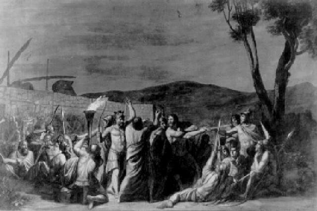 The Greek leaders awarding the arms of Achilles to Ulysses by Italian ...