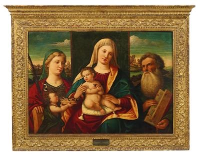 Madonna and Child with the Infant Saint John the Baptist, Saint Mark ...