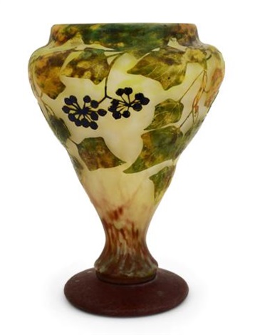 Daum, Nancy, Cameo Glass Vase with Berries Vines by Daum (Co.) on artnet
