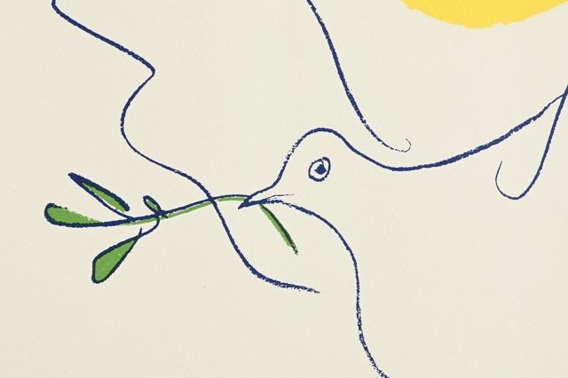 Blue Dove and Yellow Sun by Pablo Picasso on artnet
