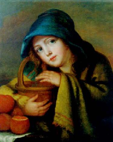 A girl selling oranges by Jeanne-Philiberte Ledoux on artnet