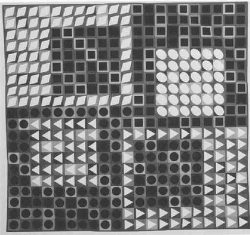 Squares and patterns by Victor Vasarely on artnet