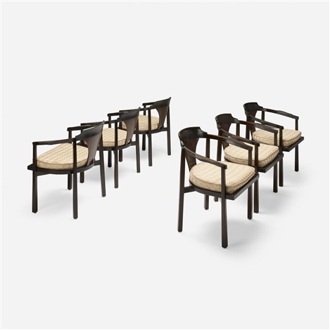 Horseshoe chairs model 935, set of six by Edward Wormley on artnet