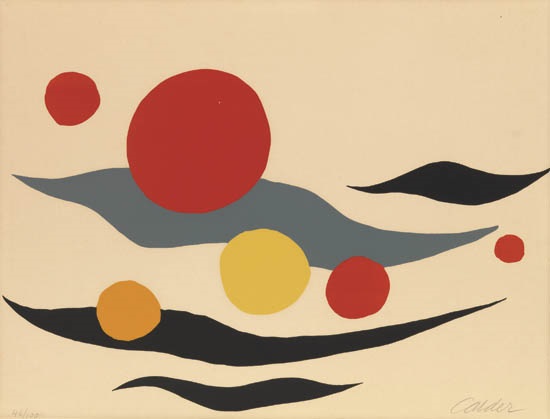 Composition with clouds and spheres by Alexander Calder on artnet