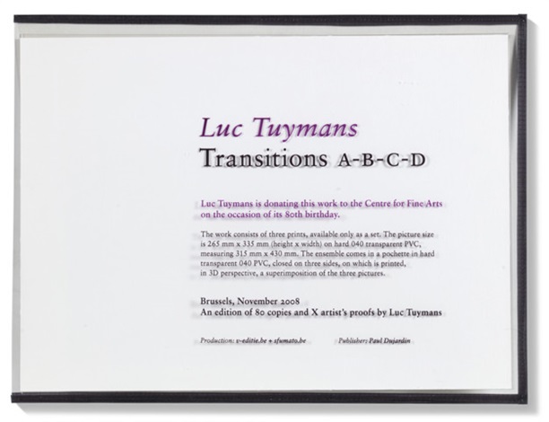 Transitions A-B-C-D by Luc Tuymans on artnet