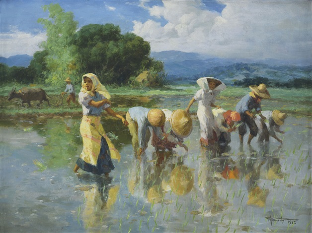Planting Rice by Fernando Amorsolo on artnet