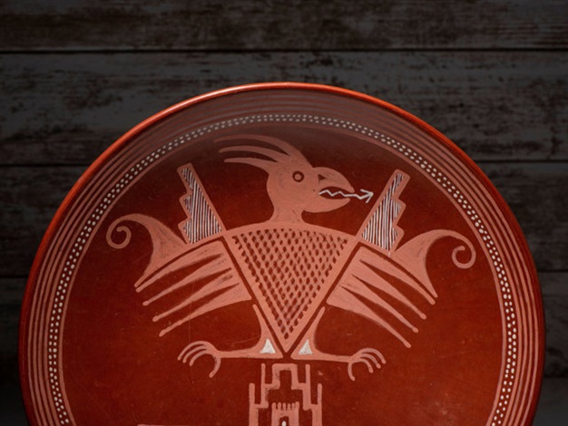 Painted Redware Pottery Plate by Maria and Julian Martinez on artnet
