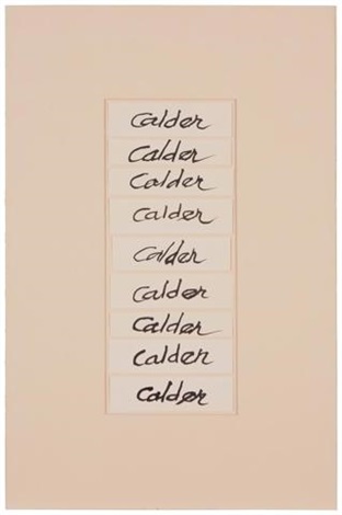 An Assembled Group Of Alexander Calders Signature Test Designs by ...