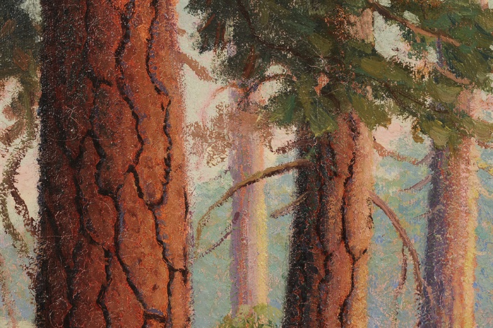 Woodland Landscape with Ponderosa Pines by Julian E. Itter on artnet