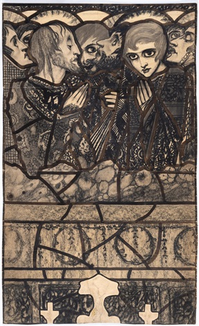 Cartoon for stained glass in The Church of Our Lady and St Richard ...