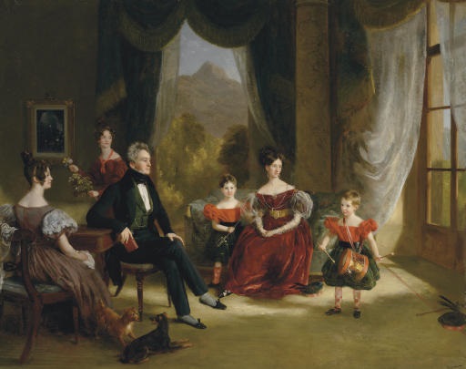 Group portrait of James Dempster Webster Gordon with his wife Theodosia ...