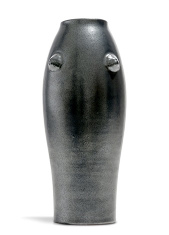 A JAPANESE METALLIC-GLAZED MODERNIST VASE by Yaichi Kusube on artnet