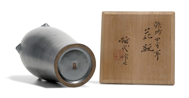 A JAPANESE METALLIC-GLAZED MODERNIST VASE by Yaichi Kusube on artnet