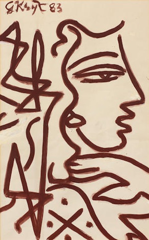 Female Head in Profile by George Keyt on artnet