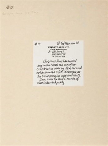 Bringing Home the Tree by Ted Harrison on artnet