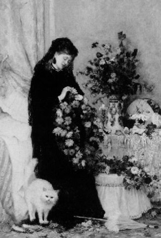 Preparing the wreath by Armand Charnay on artnet