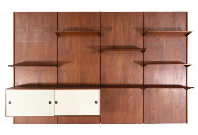 BO71 wall storage system, comprising four panels, five uprights, seven ...