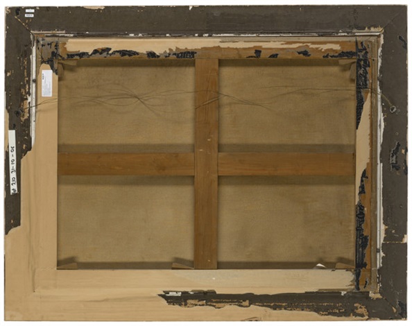 An Italianate river landscape with drovers and cattle on a path, a town ...