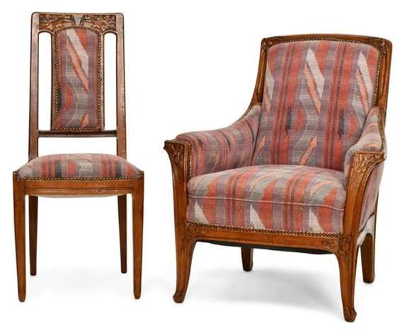 Louis Majorelle 1859-1926, Art Nouveau Parlor Set by Louis Majorelle on ...