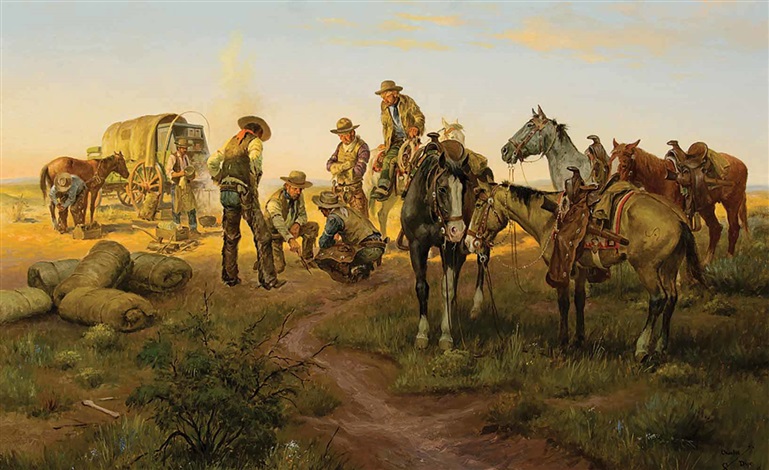 MORNING IN COW CAMP by Charlie Dye on artnet