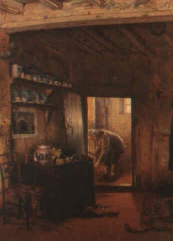 Chopping firewood by William H. Snape on artnet