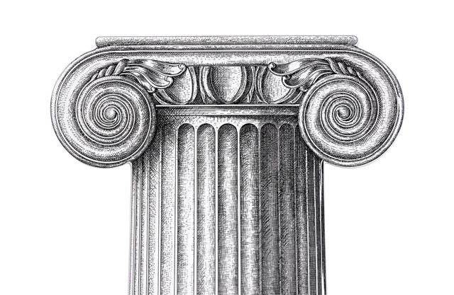 A PAIR OF CAPITELLO IONICO CHAIRS BY PIERO FORNASETTI ORIGINALLY ...