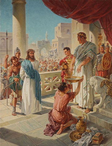 Pontius Pilate Washes his Hands by George Hinke on artnet