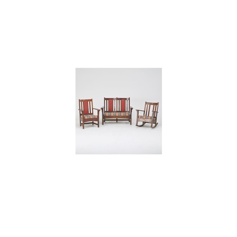 EBON-OAK three-piece parlor set by Charles P. Limbert Co on artnet