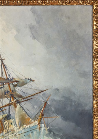 Tremastad bark i storm by Herman Gustav af Sillen on artnet