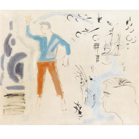 Portrait of John Butler with dancer by Andy Warhol on artnet